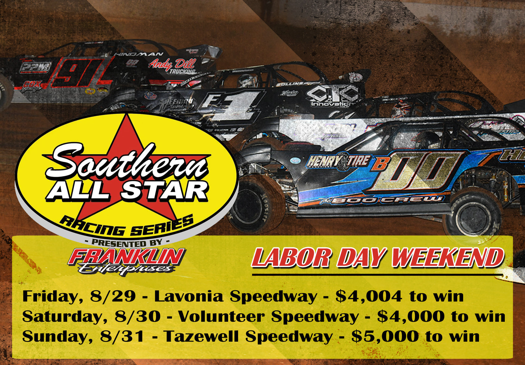 Labor Day Weekend Tripleheader Ahead for Southern All Star Dirt Racing ...